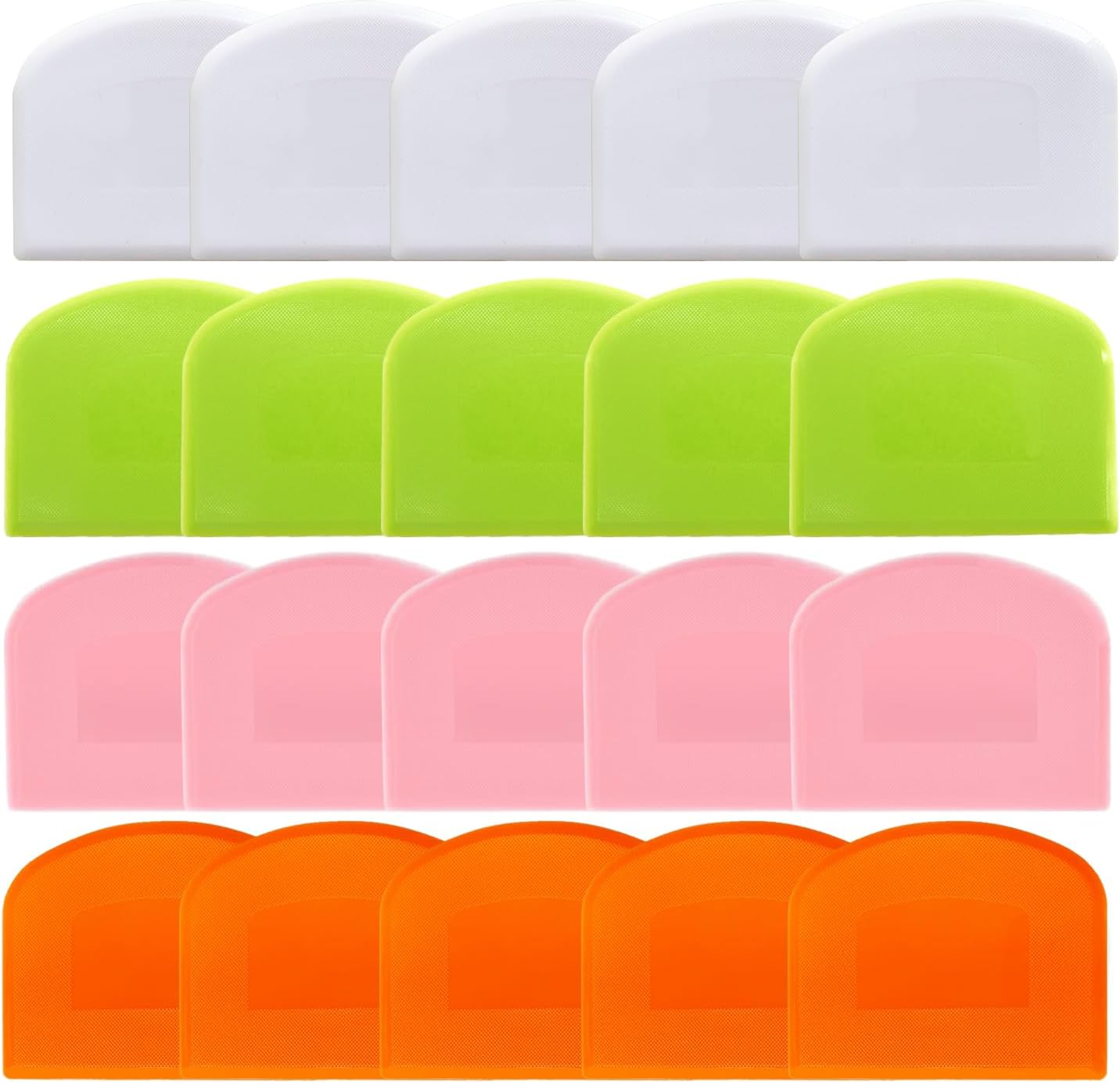 Amazon.com: CEWIFO Bench Scraper Dough Scraper for Baking, 20 PCs BPA Free PE Plastic Flexible ...