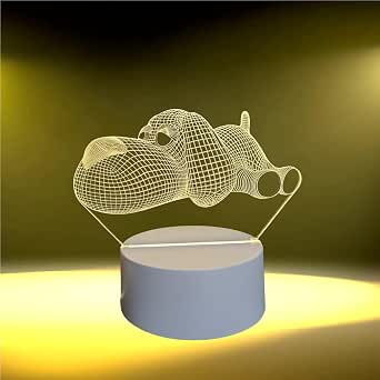 Cute Cartoon Beagle Night Light – 3D LED Dog Lamp with 3 Warm White ...