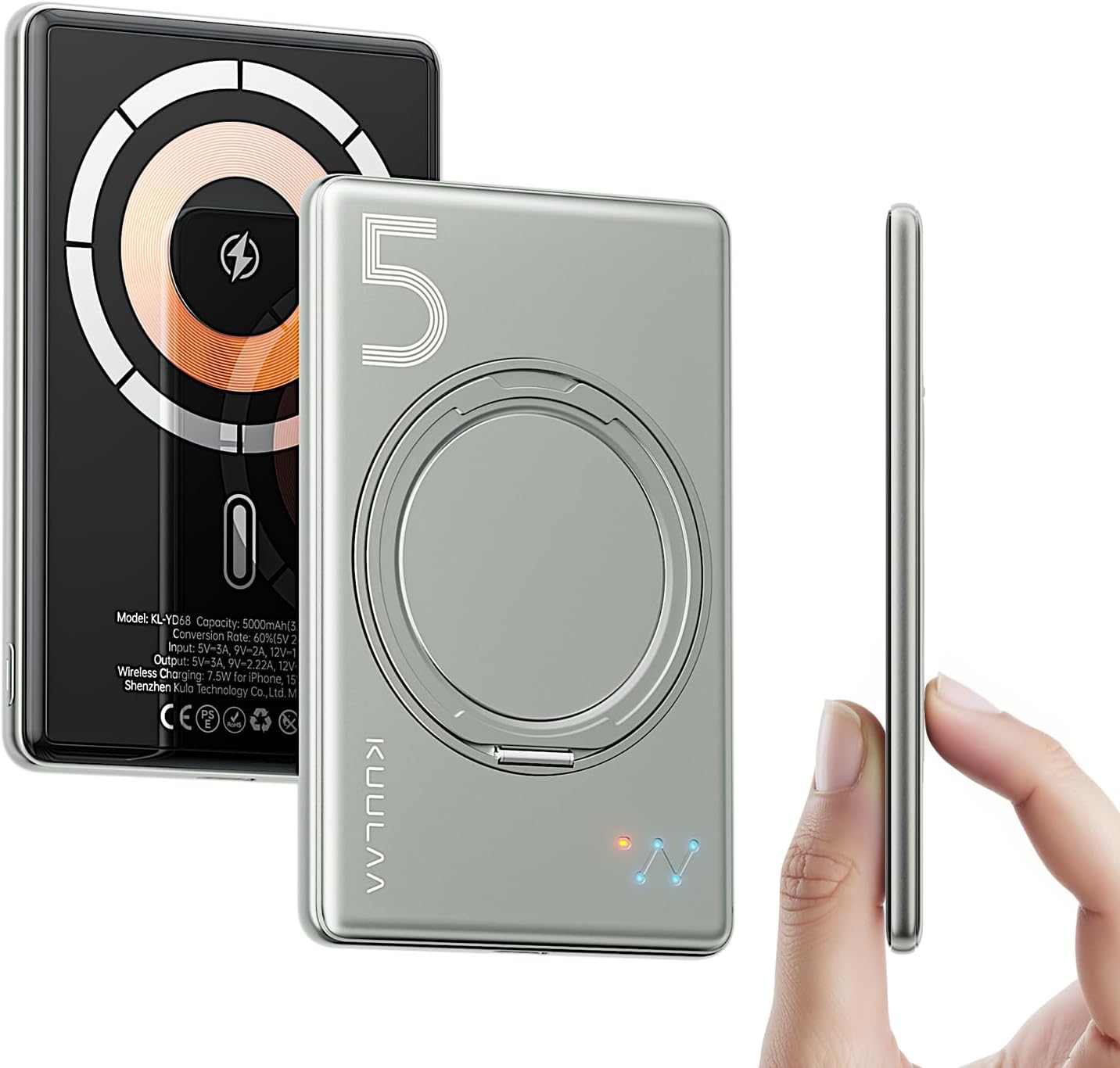 Power Bank Mag-Safe 5000mAh, Magnetic Wireless Power Bank, Mag-Safe ...