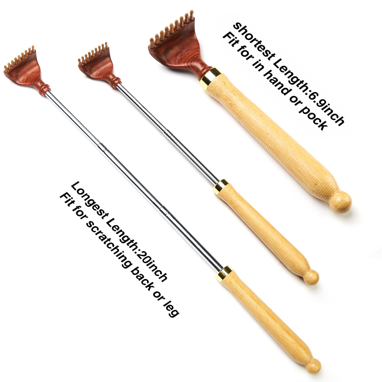 Back Scratcher with Retractable Metal Tube Anti-Itch Tool Non-Slip ...