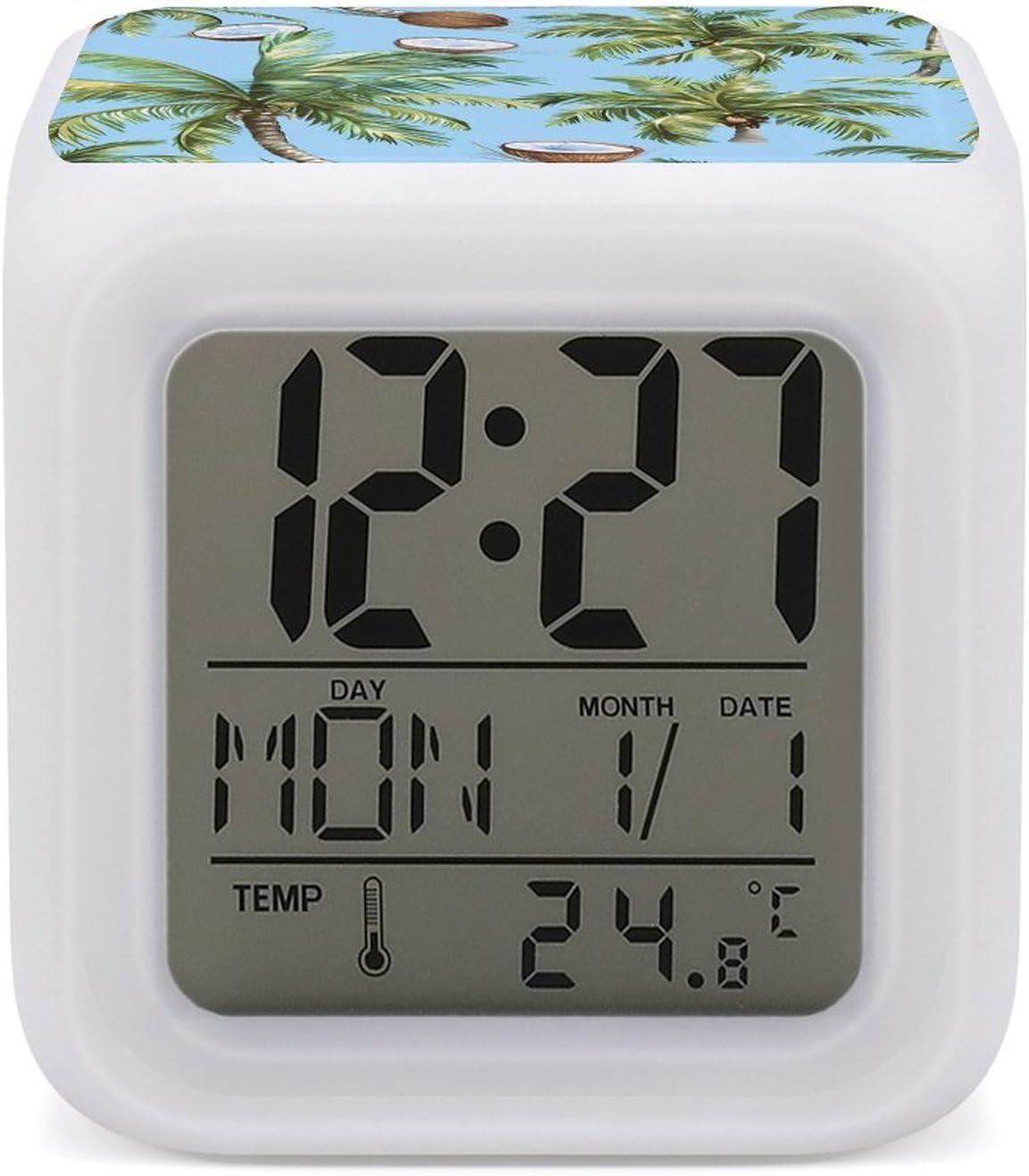 Amazon.com: Coconut Tree Beach Palm Tree Digital Alarm Clock Funny ...
