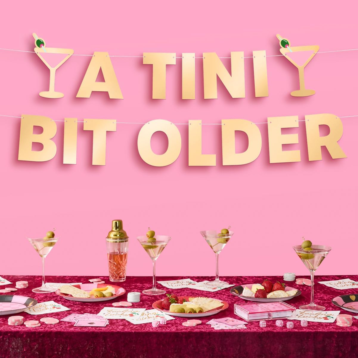 Amazon.com: A Tini Bit Older banner - Birthday Decorations, Martini Bar ...