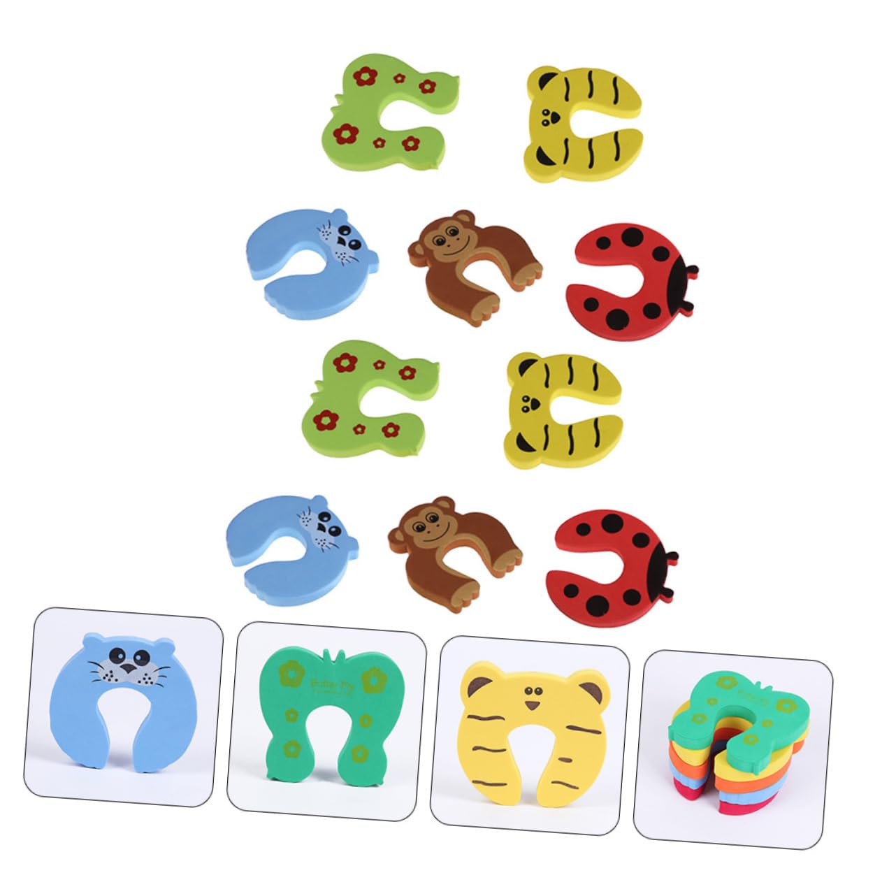 Snapklik.com : 10pcs Baby Safety Door Stops Finger Pinch Cartoon Door ...