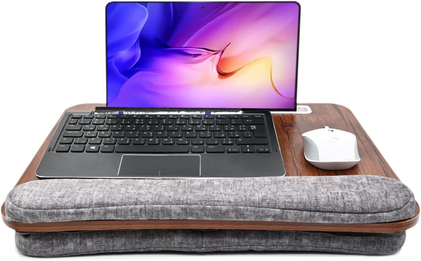 SAIJI Laptop Lap Desk, Portable Laptop Desk for Bed - Fits Up to 17 ...