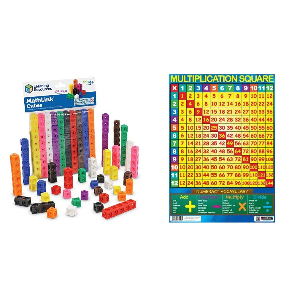 Buy Learning Resources Mathlink Cubes (Set of 100) & Sumbox ...