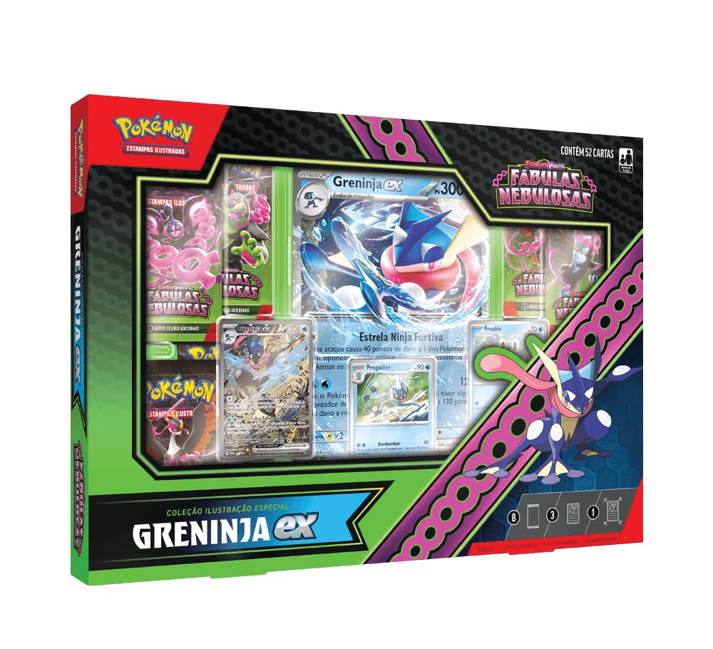 Box Pokémon TCG Greninja Ex, Cor: Estampado - Copag : Amazon.com.br ...