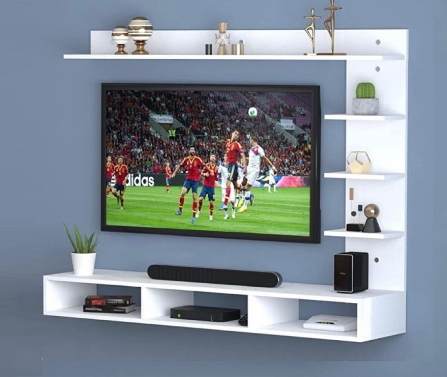 PHIRKCRAFT Wooden Wall Mounted TV Unit for Living Room | TV Set Top Box ...