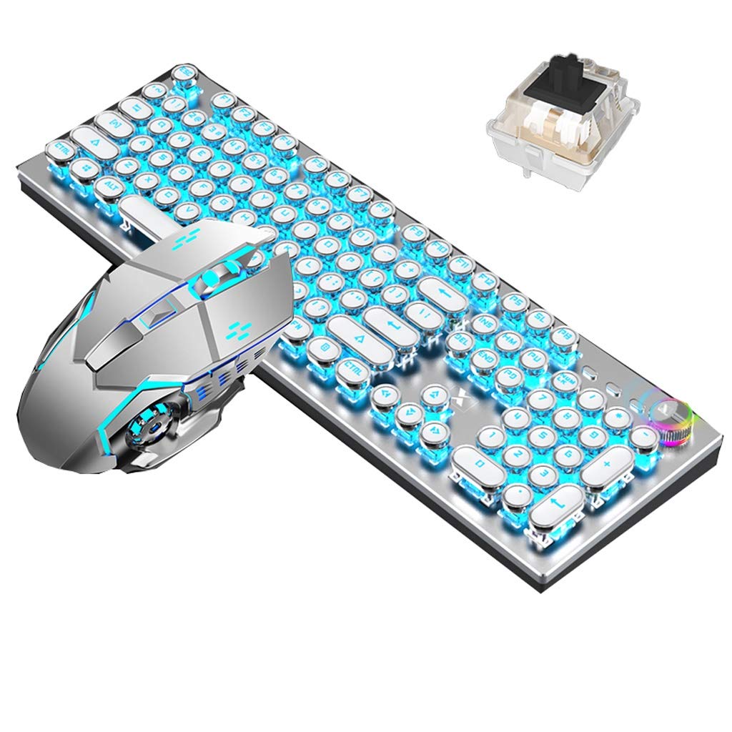 Amazon.com: ARCH Mechanical Gaming Keyboard and Mouse Combo 104 Keys ...