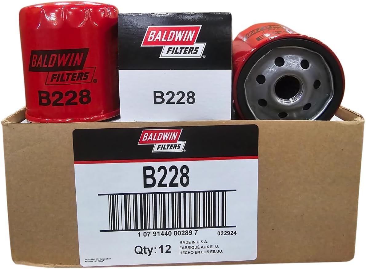 Amazon.com: Baldwin B228 Spin-on Full-Flow Lube Oil Filter, Heavy Duty ...