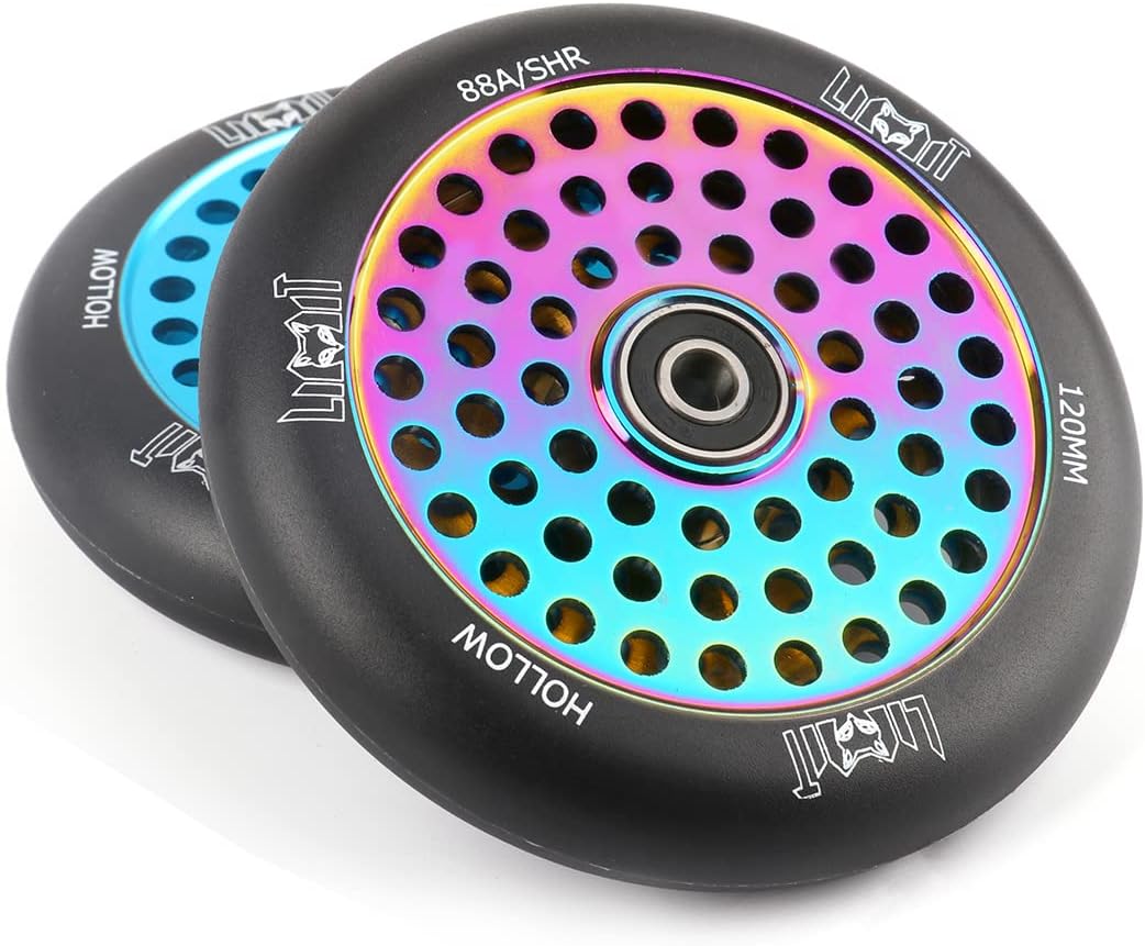 Amazon.com: Limit Pro Scooter Wheels 120x24mm Oil Slick Honeycore ...