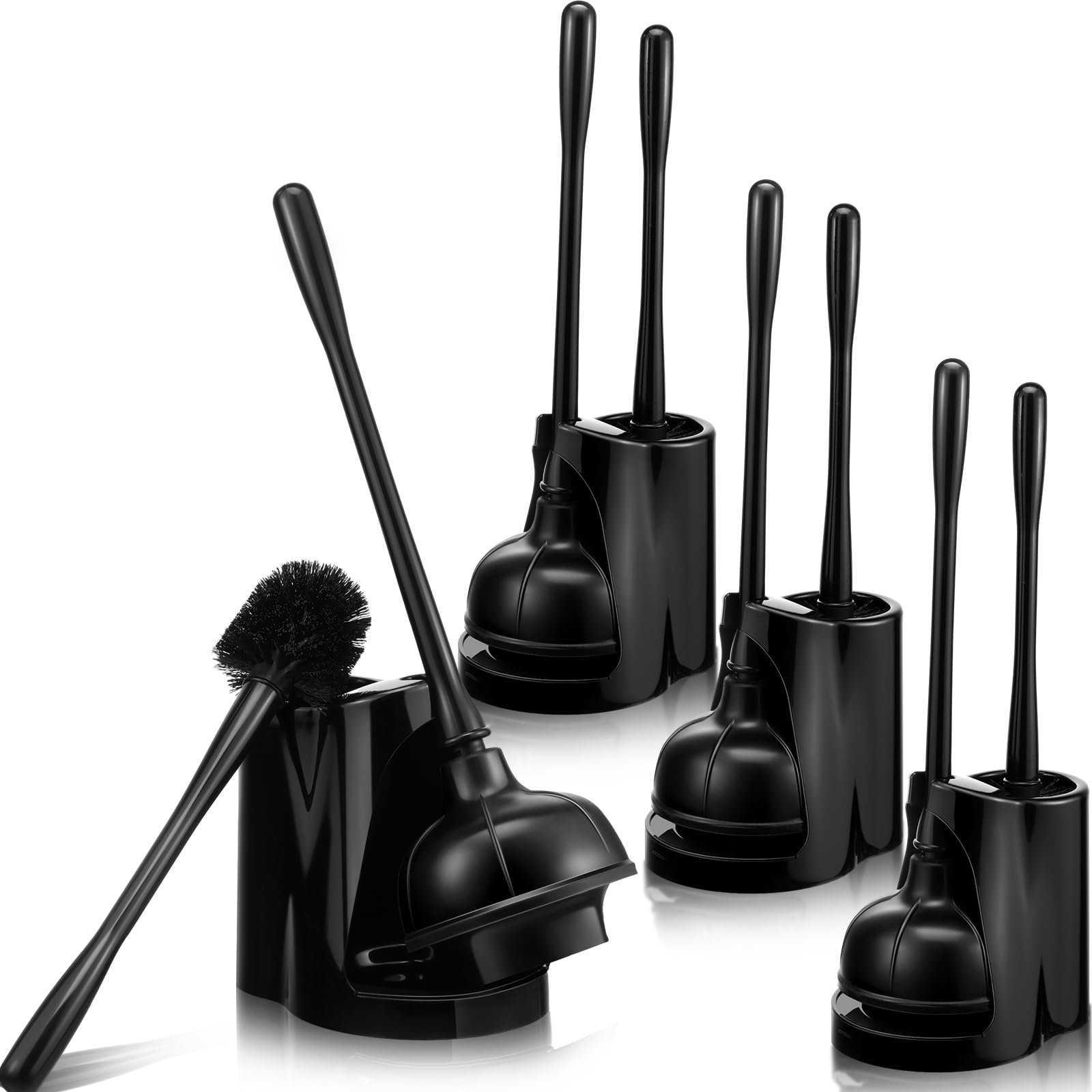 Amazon.com: Suclain 3 Set Toilet Brush and Plunger Set Toilet Plunger ...