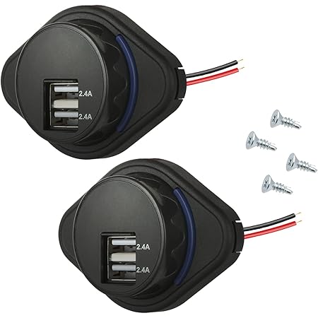 Amazon.com: RV 12V USB Outlet 4.8A Dual USB Car Charger Socket Wall ...