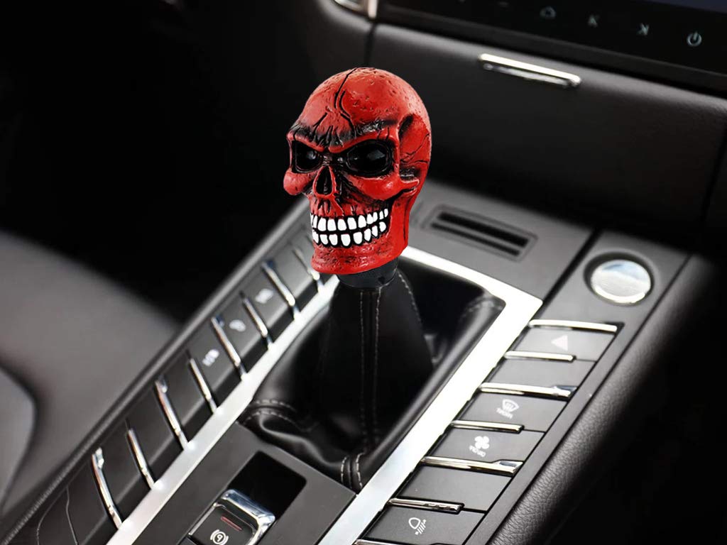 Snapklik.com : Lunsom Skull Gear Shift Head Resin Shifter Knob Car ...
