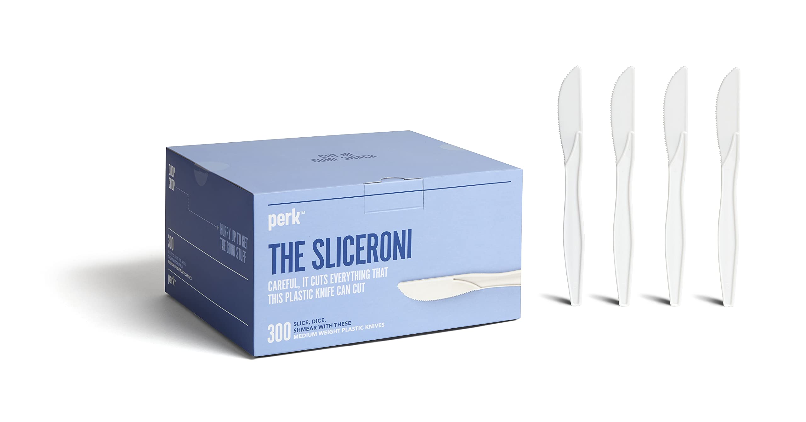 Amazon.com: Perk Plastic Knife, Medium-Weight, White : Health & Household