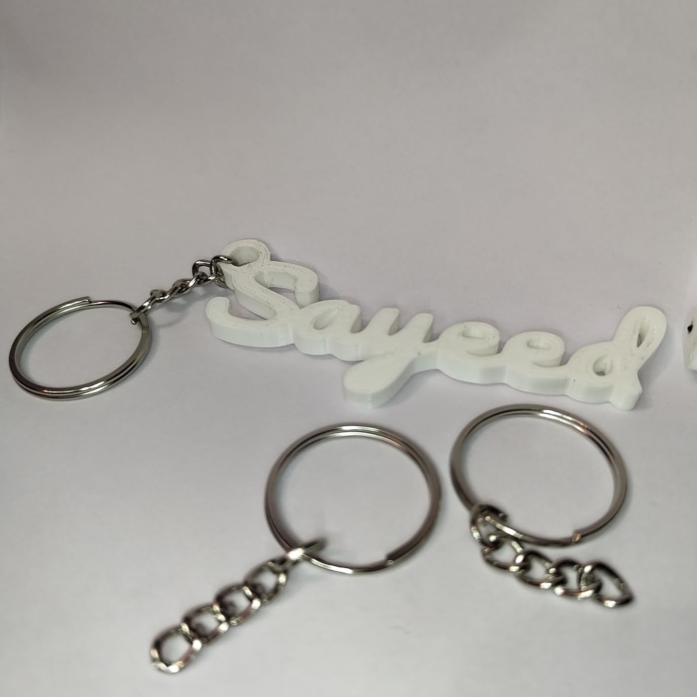 100 Sets Key Ring with Chain and Open Jump,1 inch Split Round Keychain ...