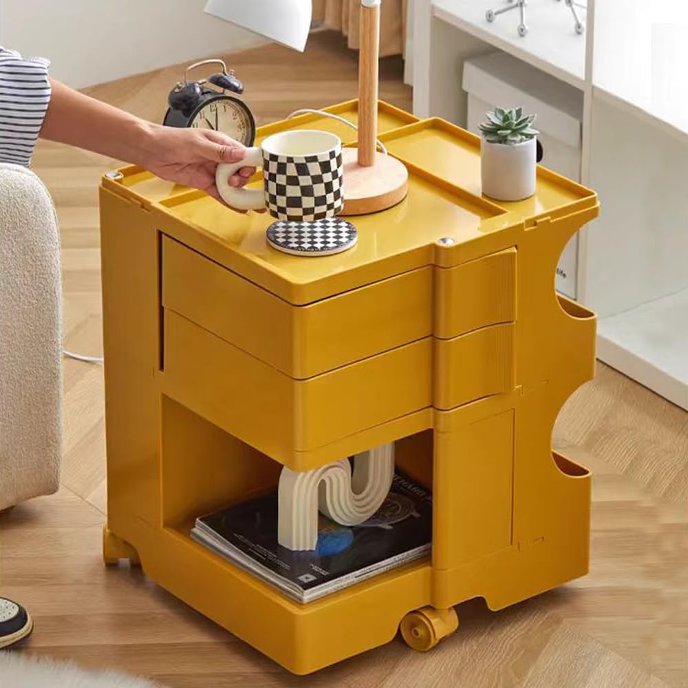 Amazon.com: 360° Movable Rotating Storage End Table,Nightstand 2 Tier ...