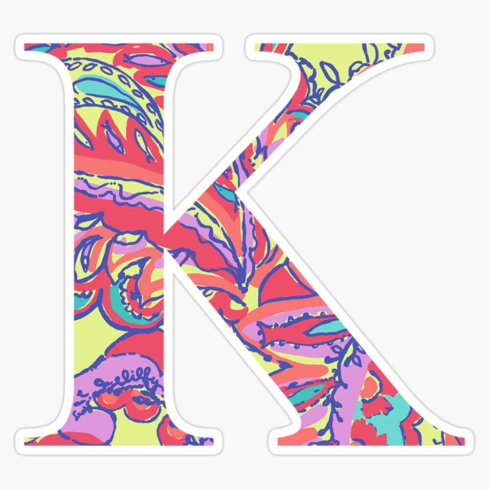 Amazon.com: The Letter K - Lily Style Sticker Vinyl Waterproof Sticker ...