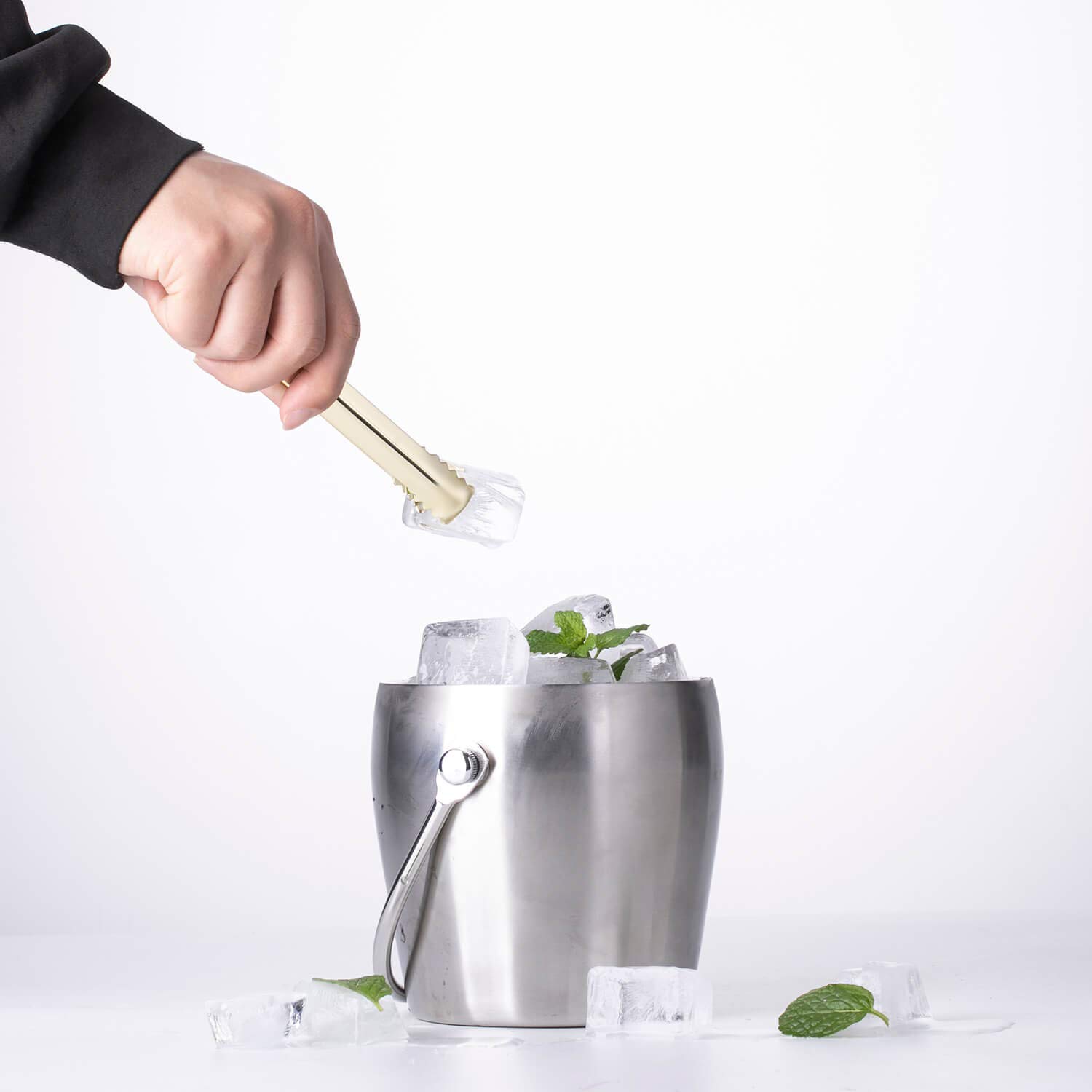 Snapklik.com : Stainless Steel Ice Bucket Tongs - Mini Serving Tongs ...