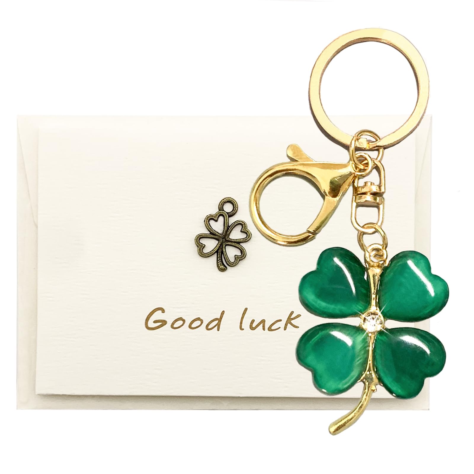 MatFirsmo Four Leaf Clover Keychain, Exquisite Lucky Four Leaves Clover ...