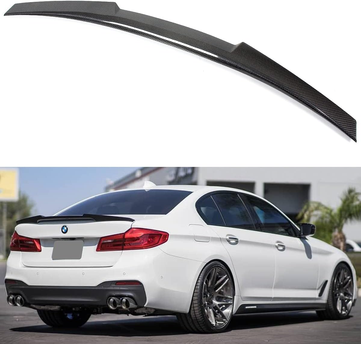 Amazon.com: MotorFansClub Rear Spoiler Trunk Wing Fit for BMW 5 Series ...