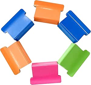 Amazon.com : FUN LAVIE 50 PCS Reusable Clam Clip Colorful Metal Clip ...