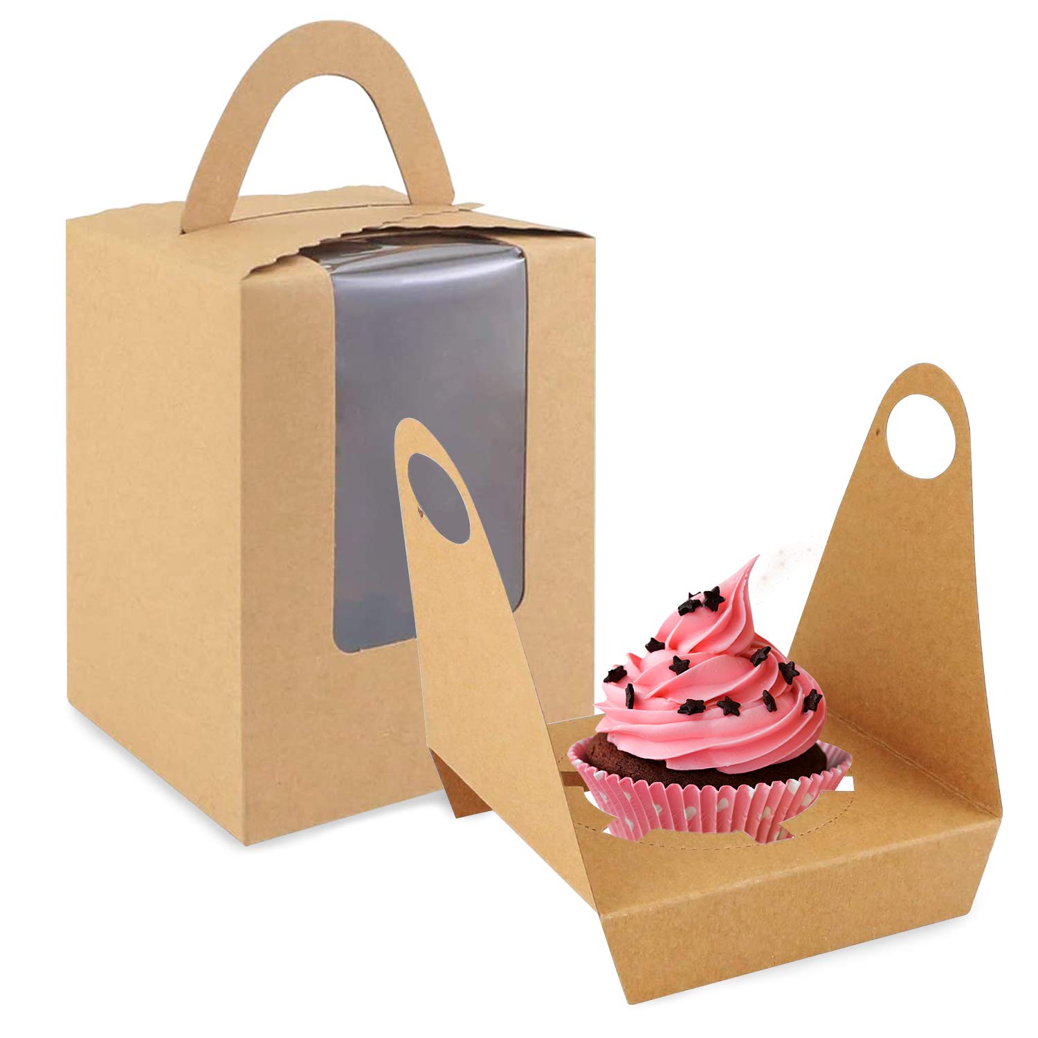 Amazon.com: Cupcake Boxes,30 Pack Cupcake Boxes Individual Single ...