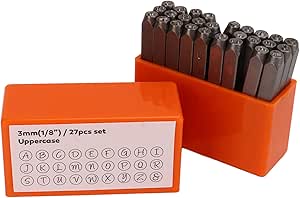 Amazon.com: 27Pcs Metal Letter Stamp Alphabet Numbers Punch High Carbon ...
