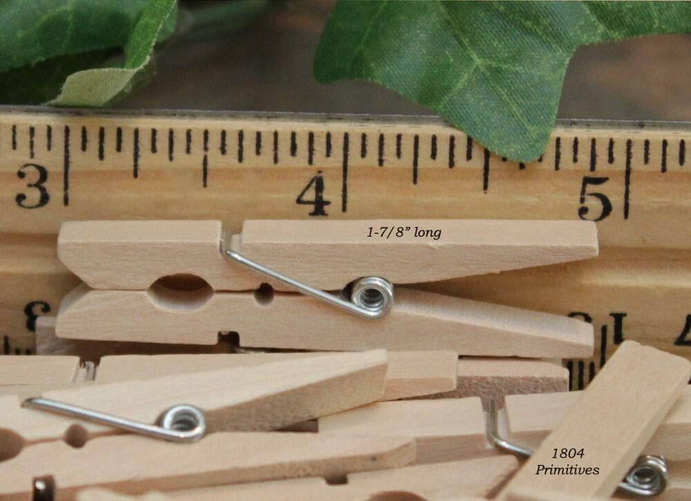 Amazon.com: New - 96 Mini Wooden Spring Clothespins for Crafts - 1-7/8 ...