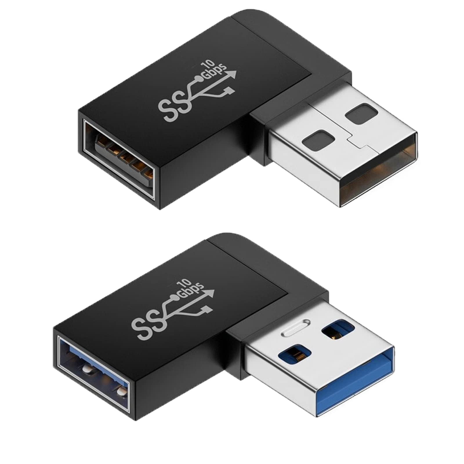 Leehitech 2 pièces Adaptateur USB 3.2 vers 90 Degrés, 10 Gbps Coin ...
