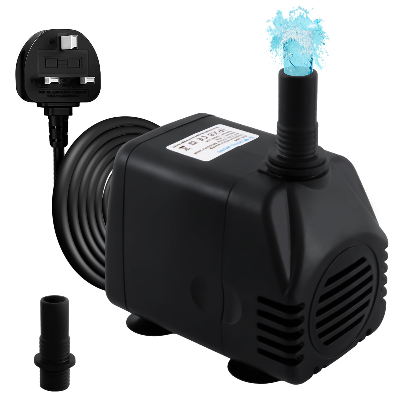 Awroutdoor Submersible Water Pump, Ultra Quiet Water Feature Pump(20W ...