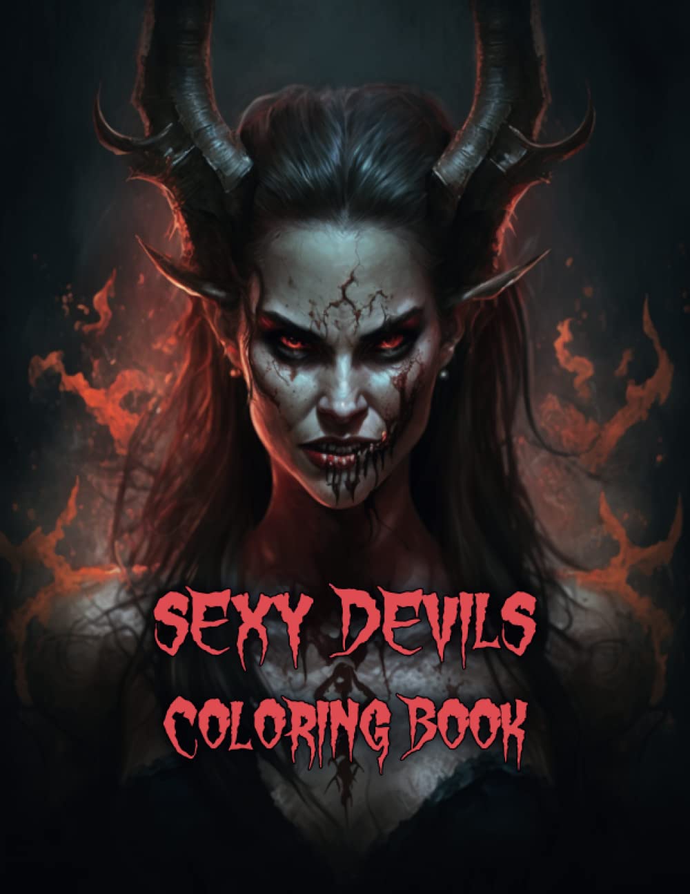 Amazon.com: Sexy Devils Coloring Book: 50 Horror Illustrations with Beautiful Devils to Color in ...