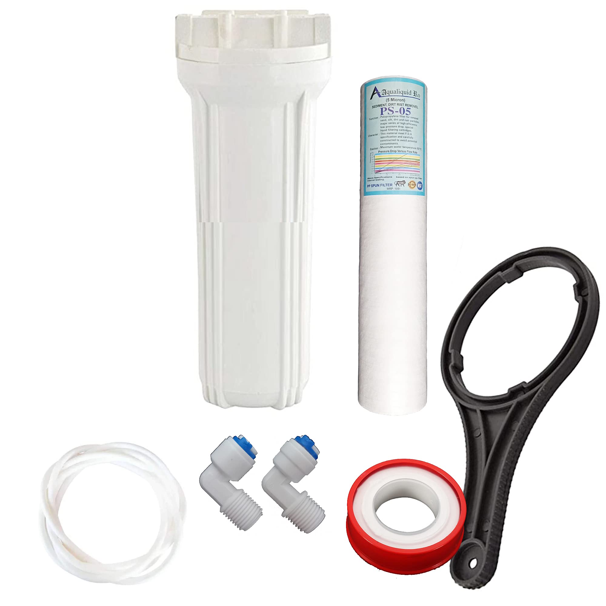 Buy Care N Made® RO Pre Filter Housing Kit with Spun Filter Spanner ...