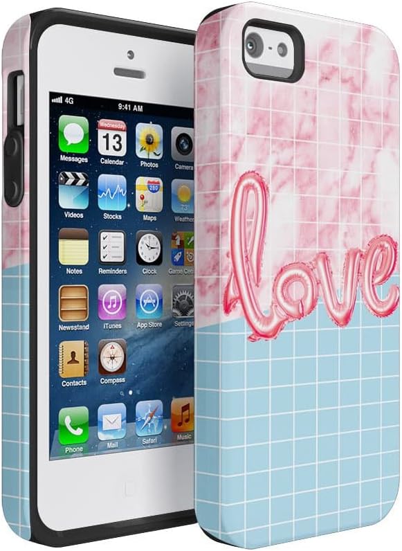 Amazon.com: Balloon Love Coral Pink Marble Hard Plastic Shell & TPU ...