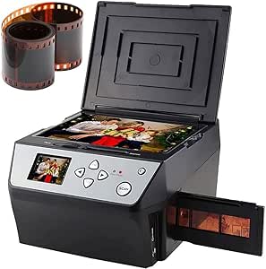 Film &Slide Photo Multi-Function Scanner, with 5'' Screen, Convert 135 ...