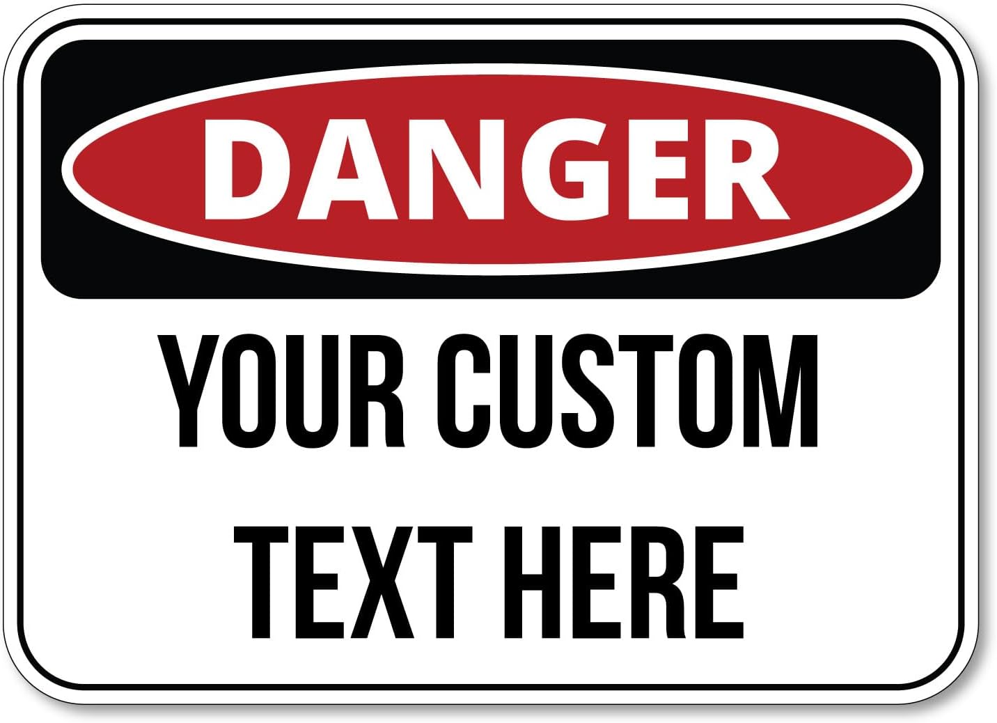 Amazon.com: Custom Danger Warning Decal Bumper Sticker Weatherproof for ...