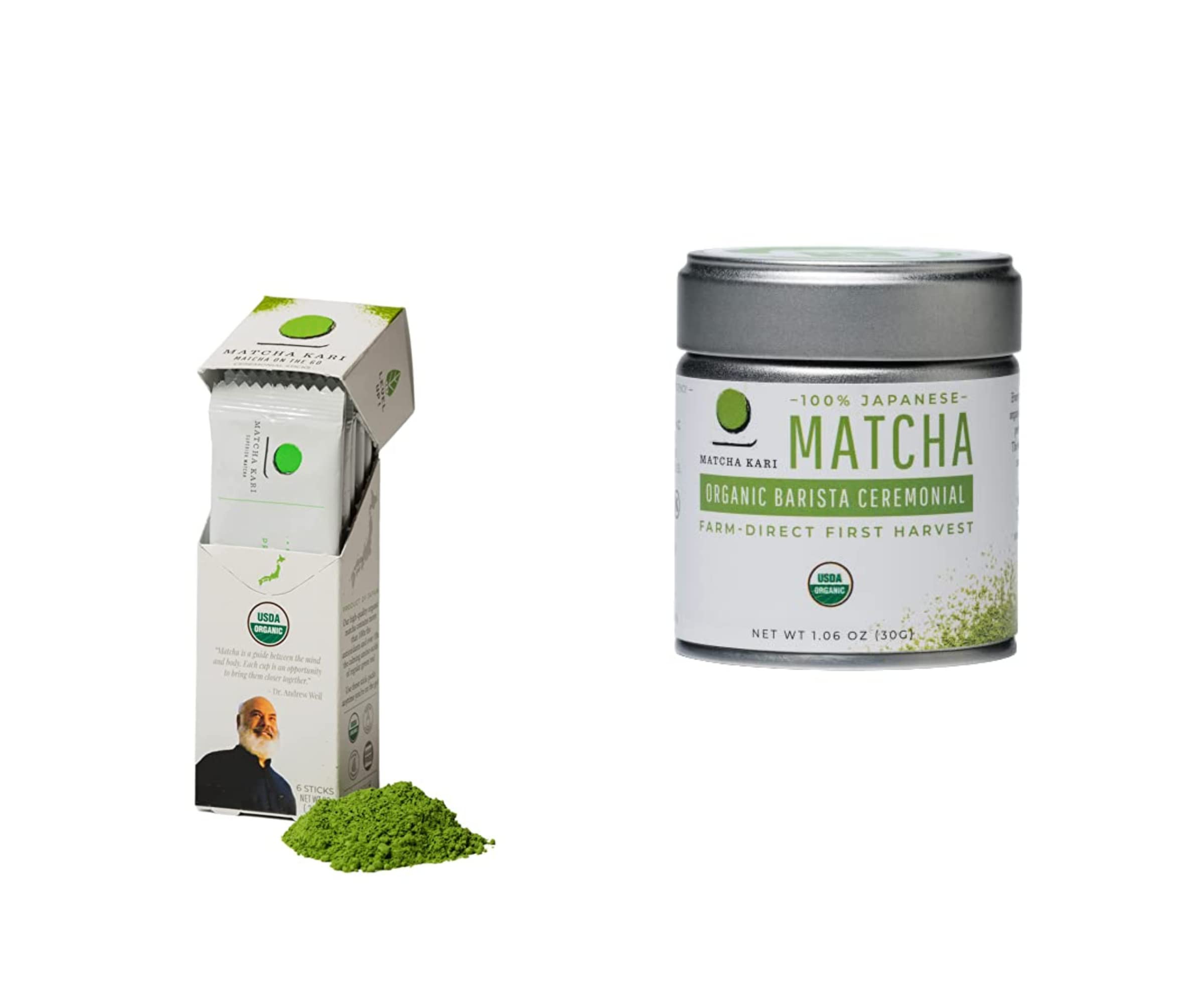 Amazon.com: Matcha Kari Matcha Sticks + 30g Barista Tin Bundle - 6 Pack ...
