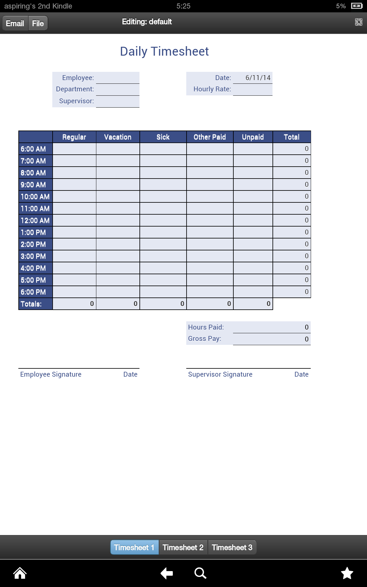 Daily Timesheets:Amazon.in:Appstore for Android
