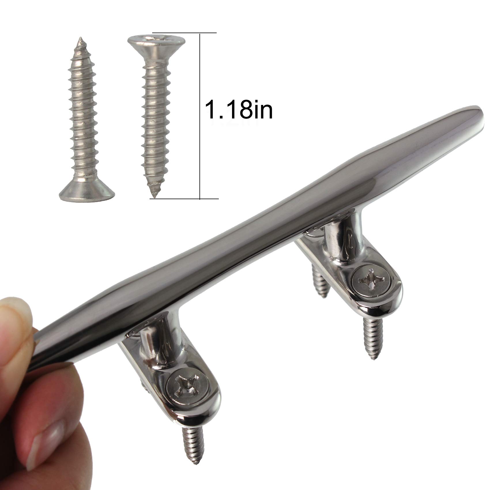 Snapklik.com : VEITHI 6 Inch 316 Stainless Steel Boat Cleat, Boat ...
