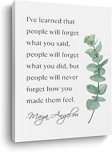 Amazon.com: Jztco Inspirational Maya Angelou Quotes Wall Art Paintings ...