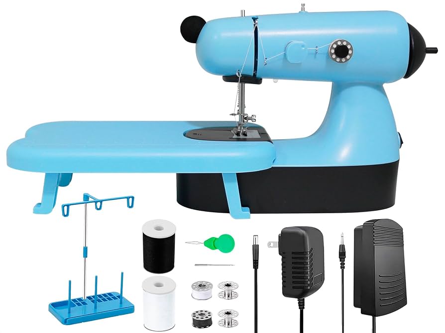 Portable Sewing Machine Dual Power Battery Or AC Handheld Sewing ...