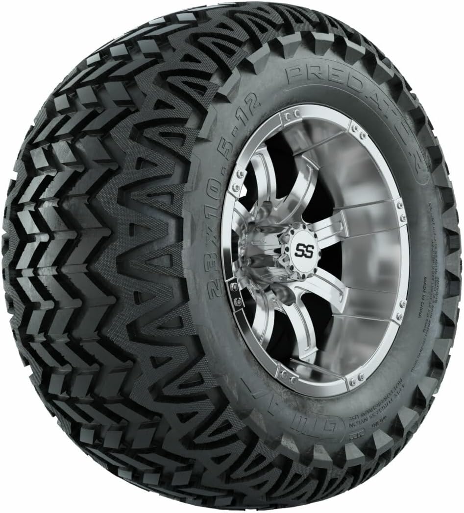 Amazon.com: GTW 12 Inch Golf Cart Wheels and Tires Combo | GTW Tempest ...
