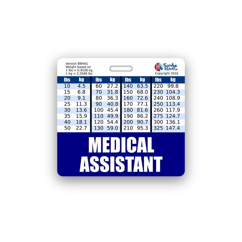 Snapklik.com : Medical Assistant Badge Buddy Horizontal w/Height ...
