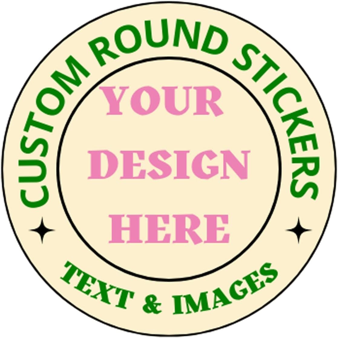 Amazon.com: Custom Round Stickers for Business Logo, Custom Circle ...