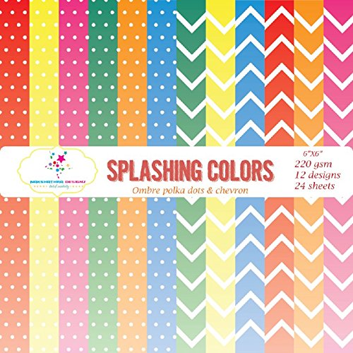 CraftsNeed Nakshatra Splashing Colors 12" X 12" 220 GSM : Amazon.in ...