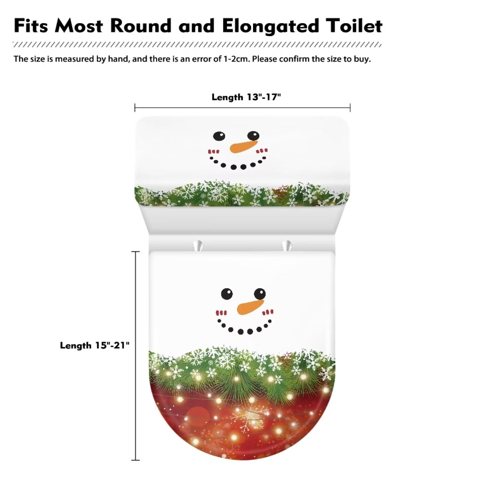 Christmas Seat Covers ZWPINITUP Christmas Musical Notes Soft Toilet Lid ...