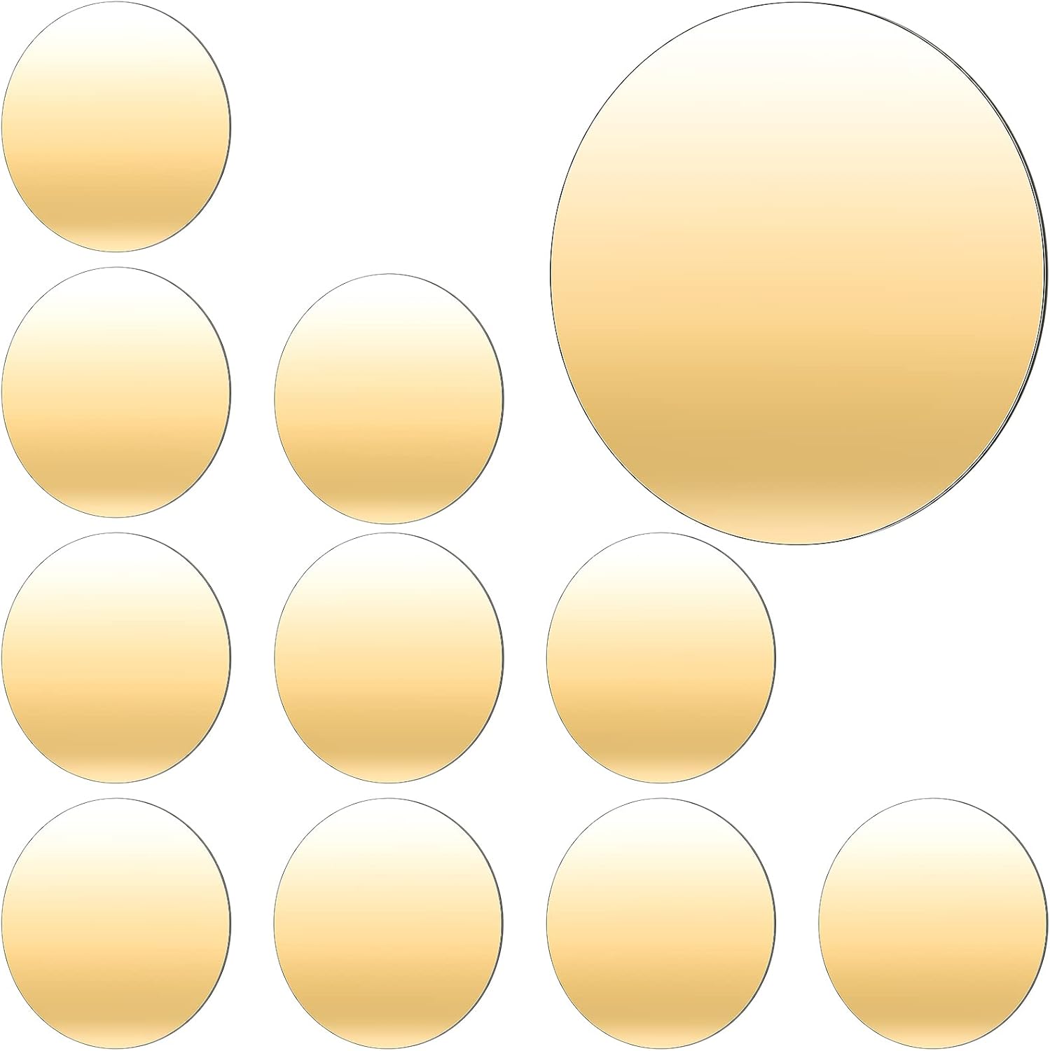 8 Inch Gold Round Acrylic Mirror Sheet Acrylic Mirror Plate Self ...