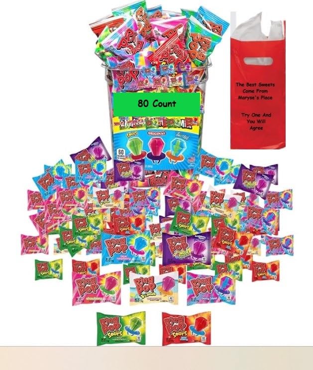 Amazon.com : Ring Pop Bulk holiday Candy Lollipop Variety Party Pack ...