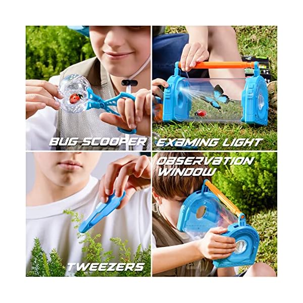 Bug Catcher Kit for Kids - Light Up Critter Habitat Box for Indoor ...