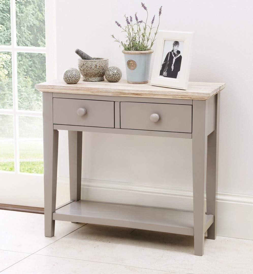 Ludlow Console Table with Drawers and Oak Top | W102cm and 85cm Wide ...