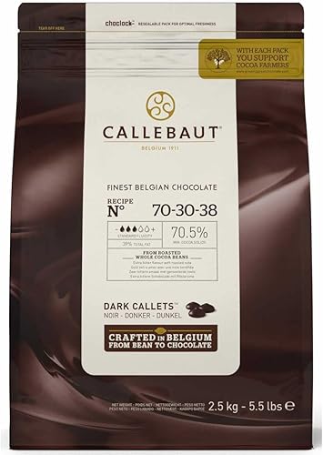 Chocolate - Dark Bittersweet Callets - 2.5 kg (5.5 lbs) - Callebaut 70 ...